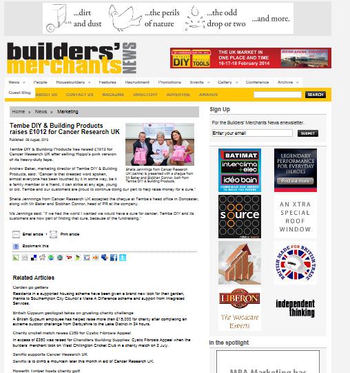 Builders Merchant News – Connor PR